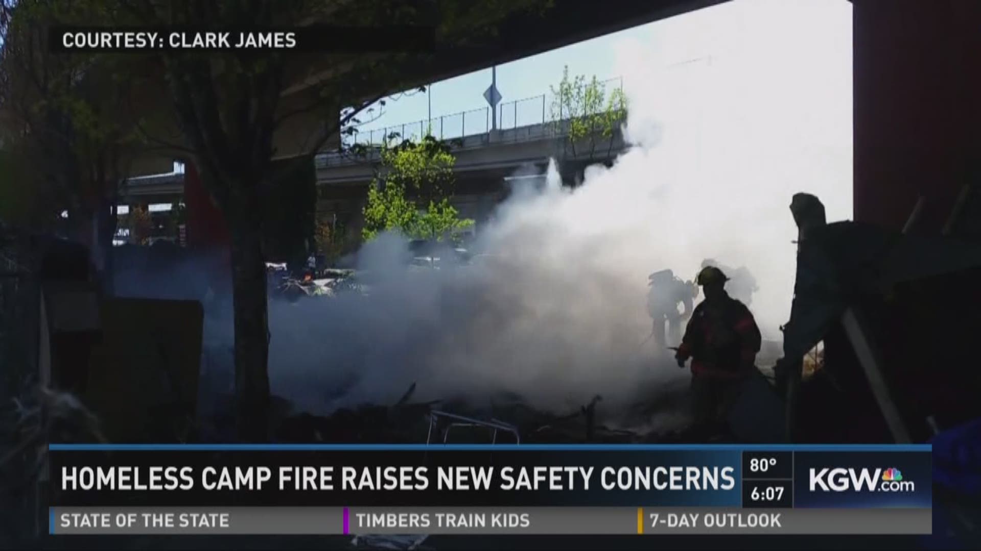 Fire, explosion in homeless camp raises safety concerns | kgw.com