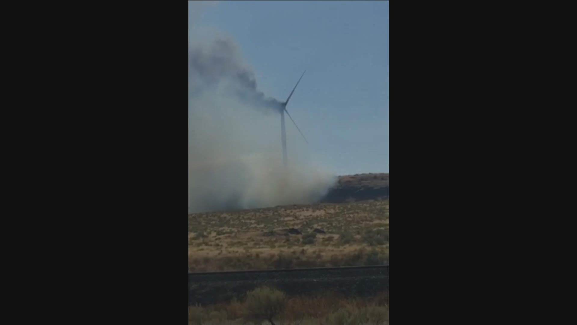 Wind turbine on fire near Arlington | kgw.com