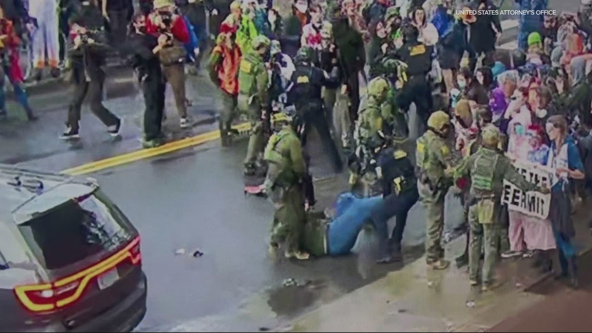 Protester accused of assaulting federal officer at Portland ICE ...