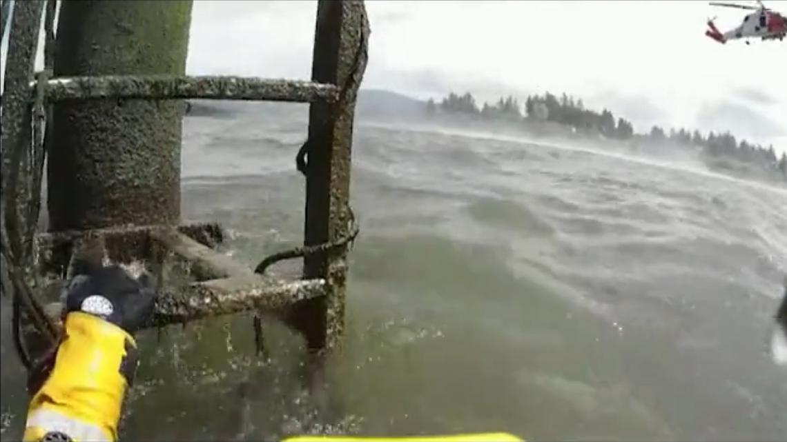 Coast Guard rescue near Astoria | Raw video | kgw.com