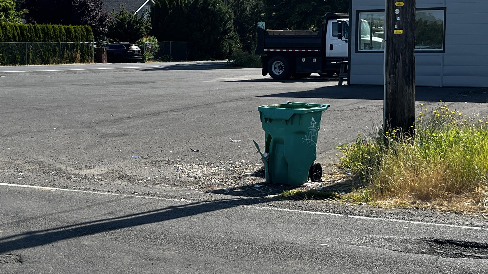 Device explodes inside trash bin near Gresham home | kgw.com