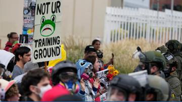 Anti-ICE protester's frog costume gains a reach well beyond the small ...