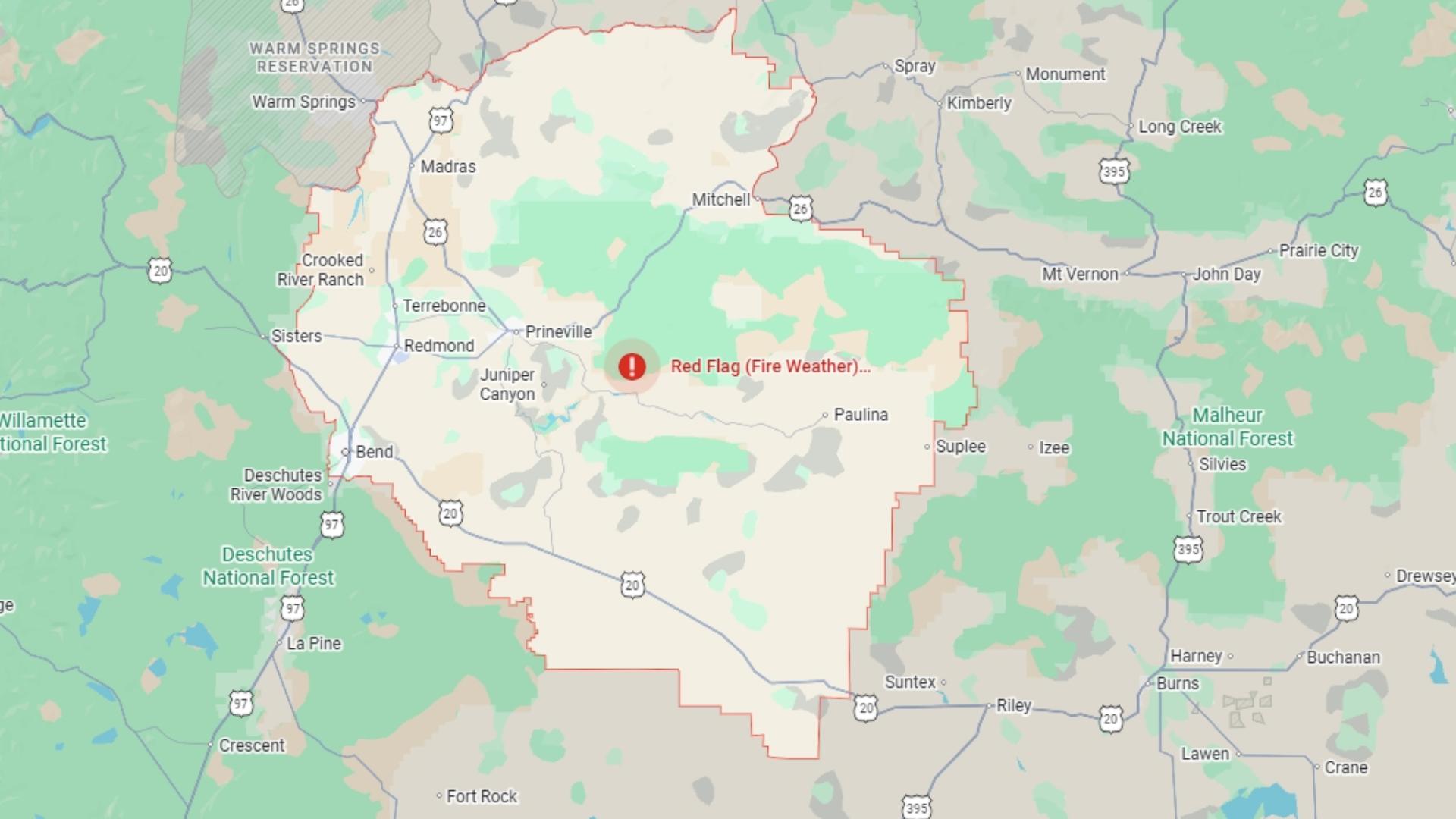 Central Oregon goes under Red Flag warning as wildfire risk rises | kgw.com