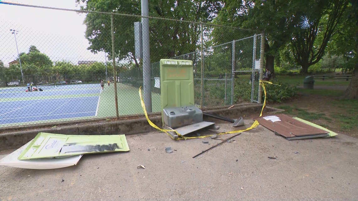Portland park port-a-potty damaged in explosion | kgw.com