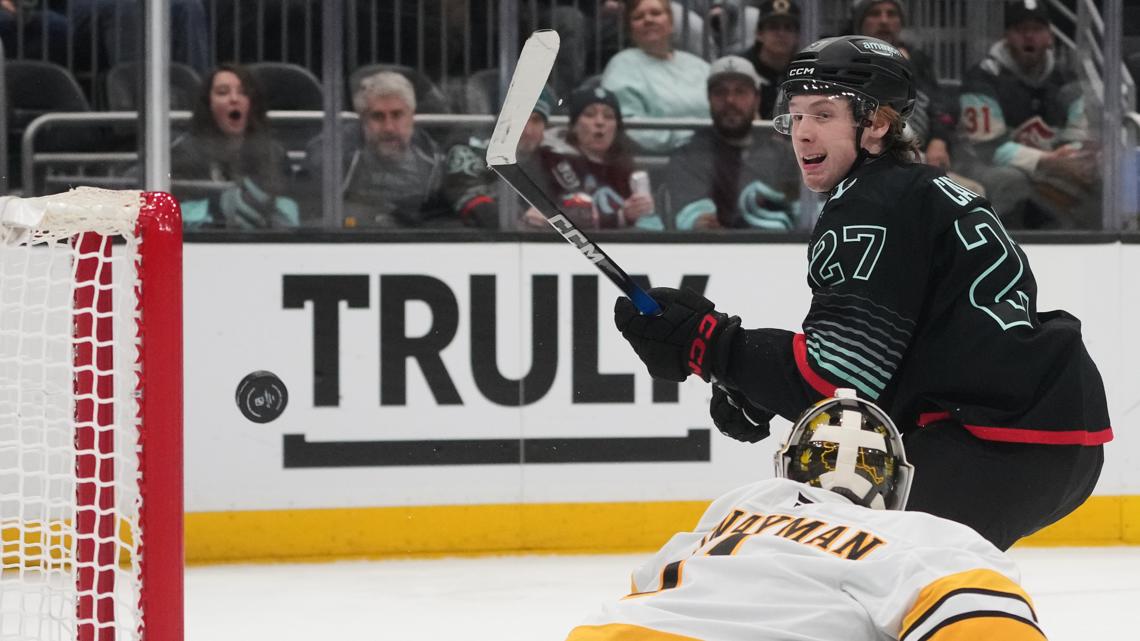 Berkly Catton scores first two NHL goals after enduring 27-game drought ...