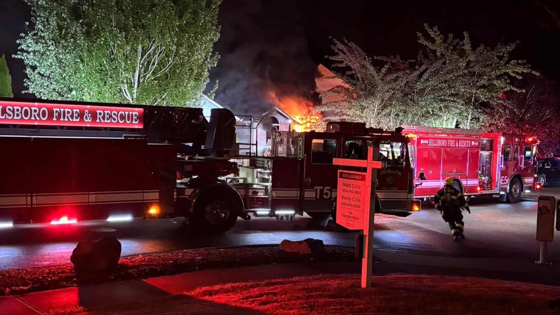 Fire crews rescue two residents from burning home in Hillsboro; one ...