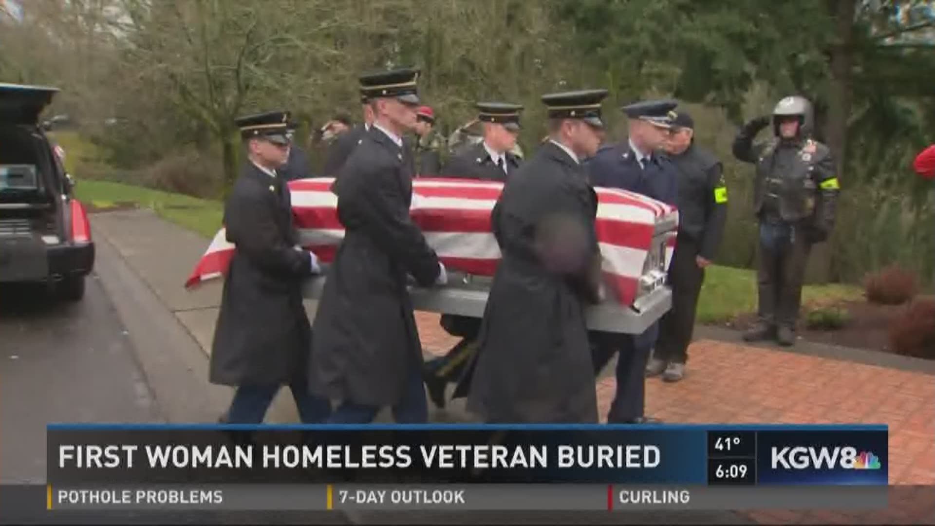 Veteran without family laid to rest with full military honors | kgw.com