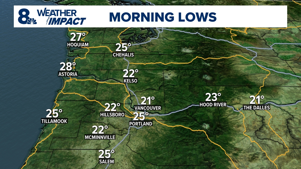 Portland weather: Stretch of frigid low temperatures | kgw.com