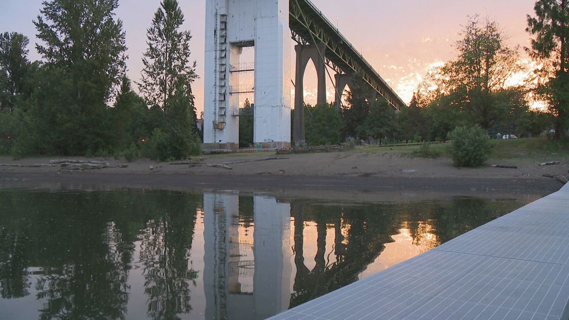 Public swimming dock installed at Portland's Cathedral Park | kgw.com