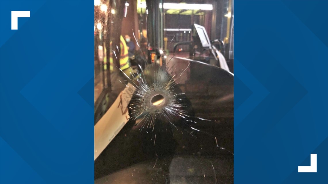 Bullet hit TriMet bus in Southwest Portland | kgw.com