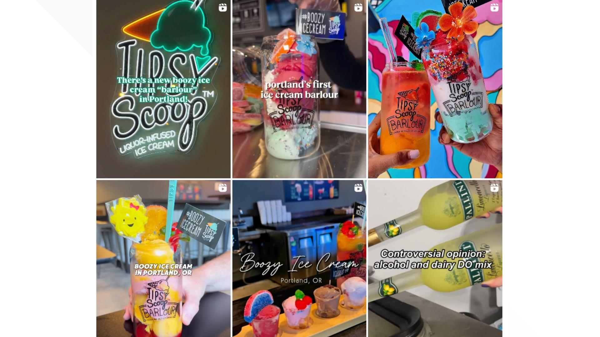 Tipsy Scoop boozy ice cream shop opens in Portland | kgw.com