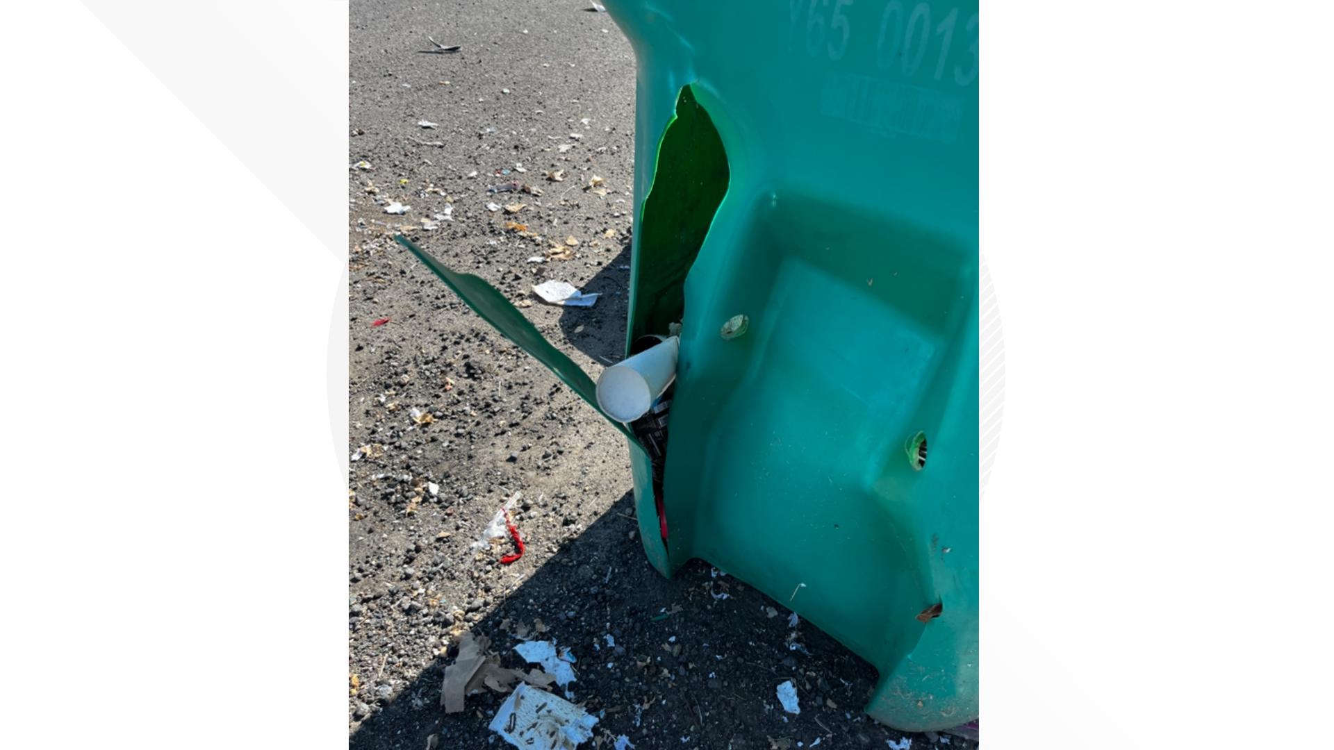 Device explodes inside trash bin near Gresham home | kgw.com
