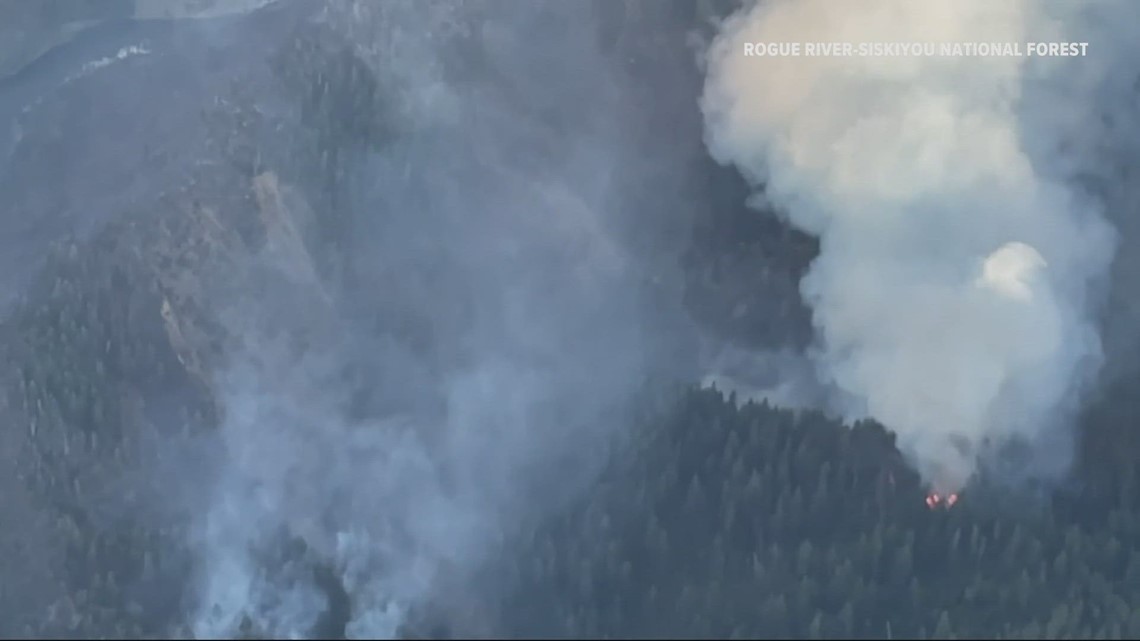 Flat fire wildfire in Southern Oregon grows to over 8,200 acres | kgw.com