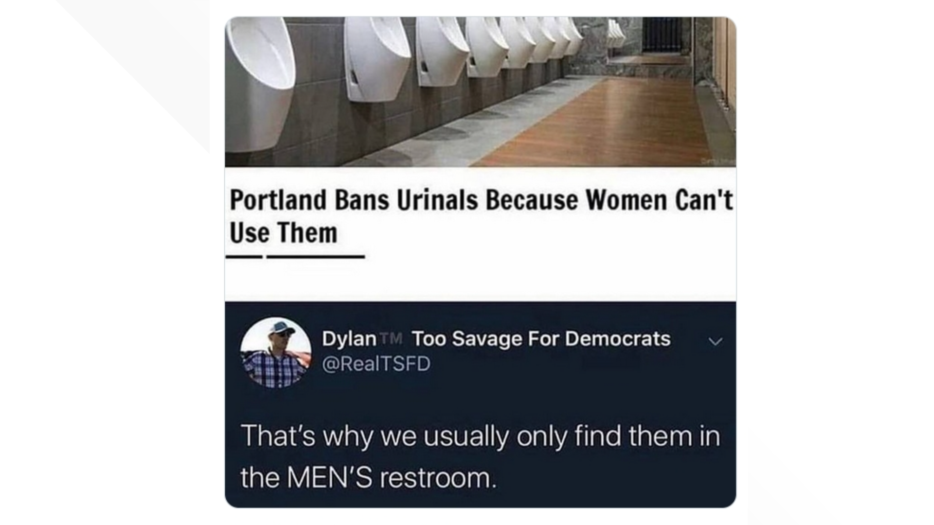 No, Portland hasn't banned urinals | kgw.com