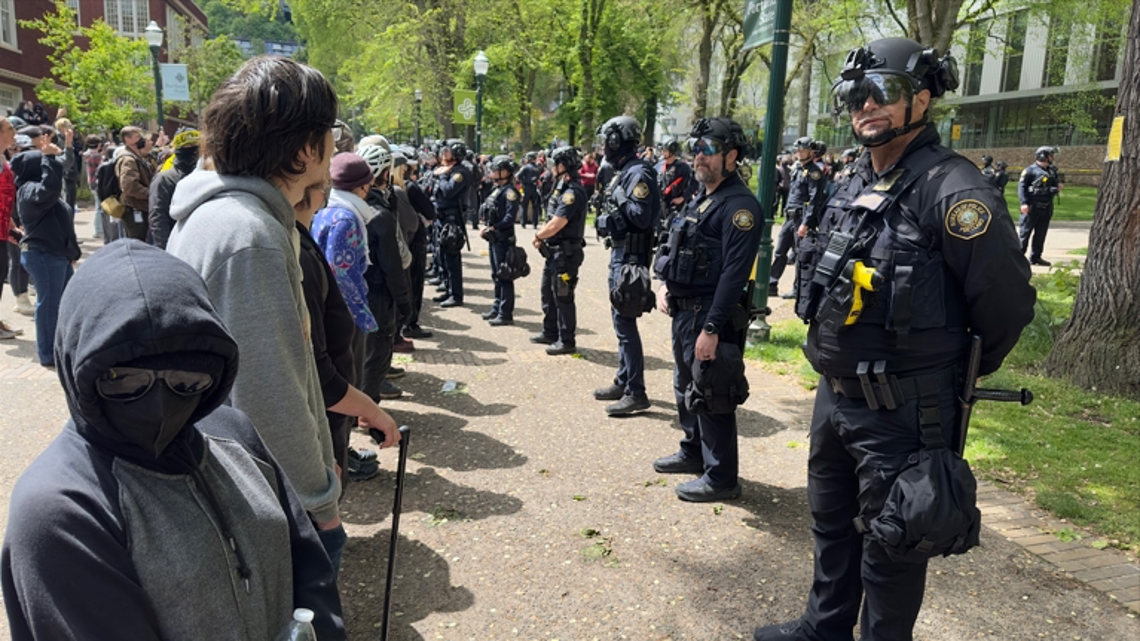 Arrests made at Portland State University protest | kgw.com