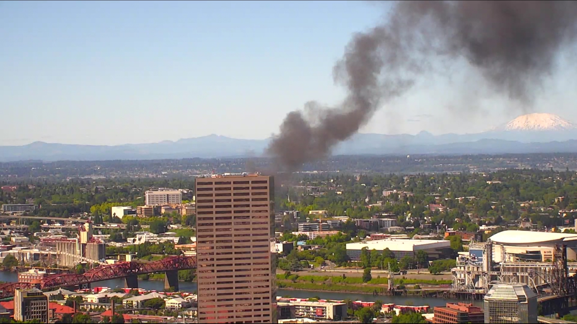 Firefighters still fighting eastside warehouse fire Tuesday | kgw.com