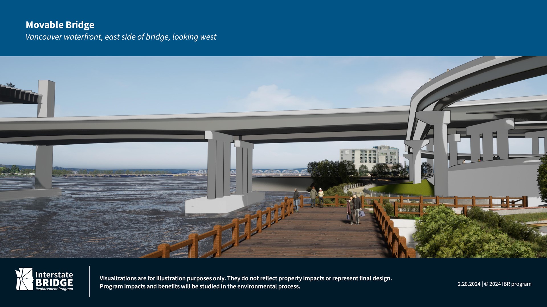 Replacement I-5 bridge images show view from Vancouver waterfront | kgw.com