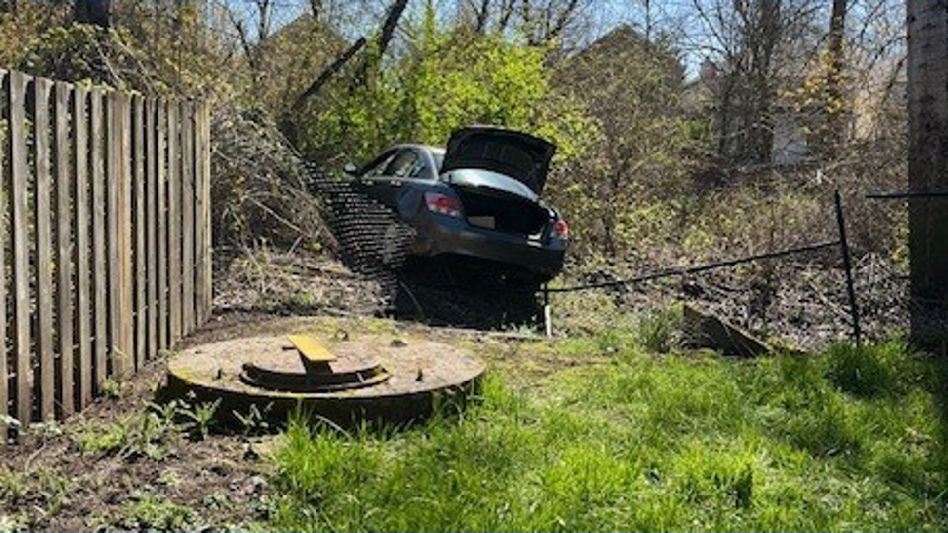 Hillsboro road rage incident ends with car wedged in fence | kgw.com