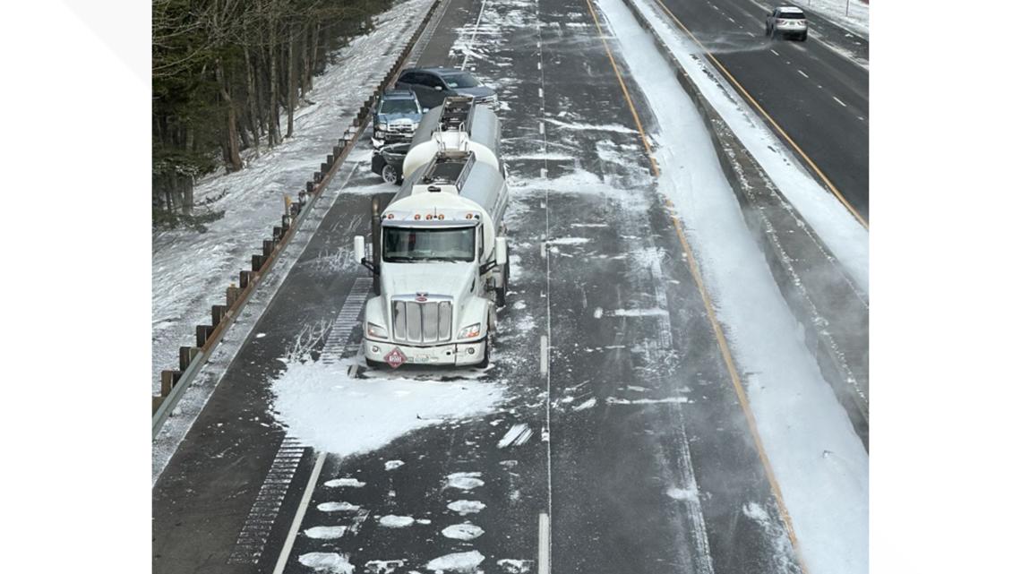 PHOTOS: Stretches of I-84 closed after crashes | kgw.com