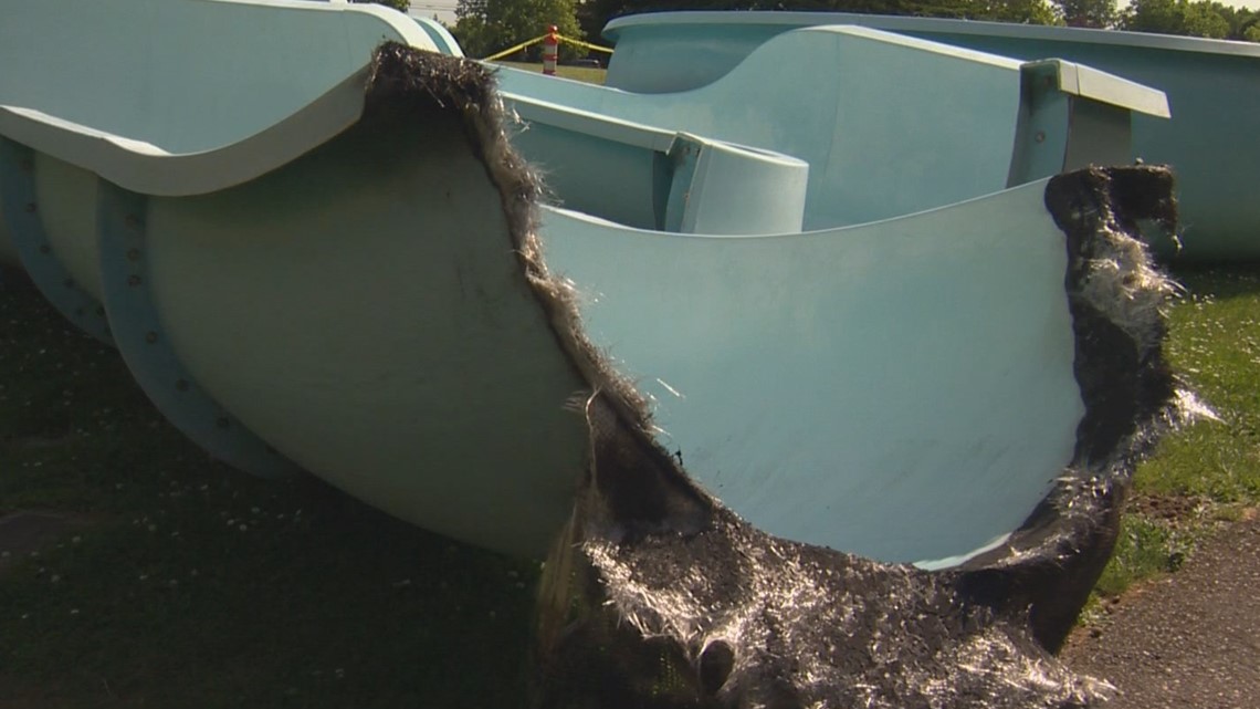 'It's a disappointment': Vandals destroy Wilson Pool slide | kgw.com