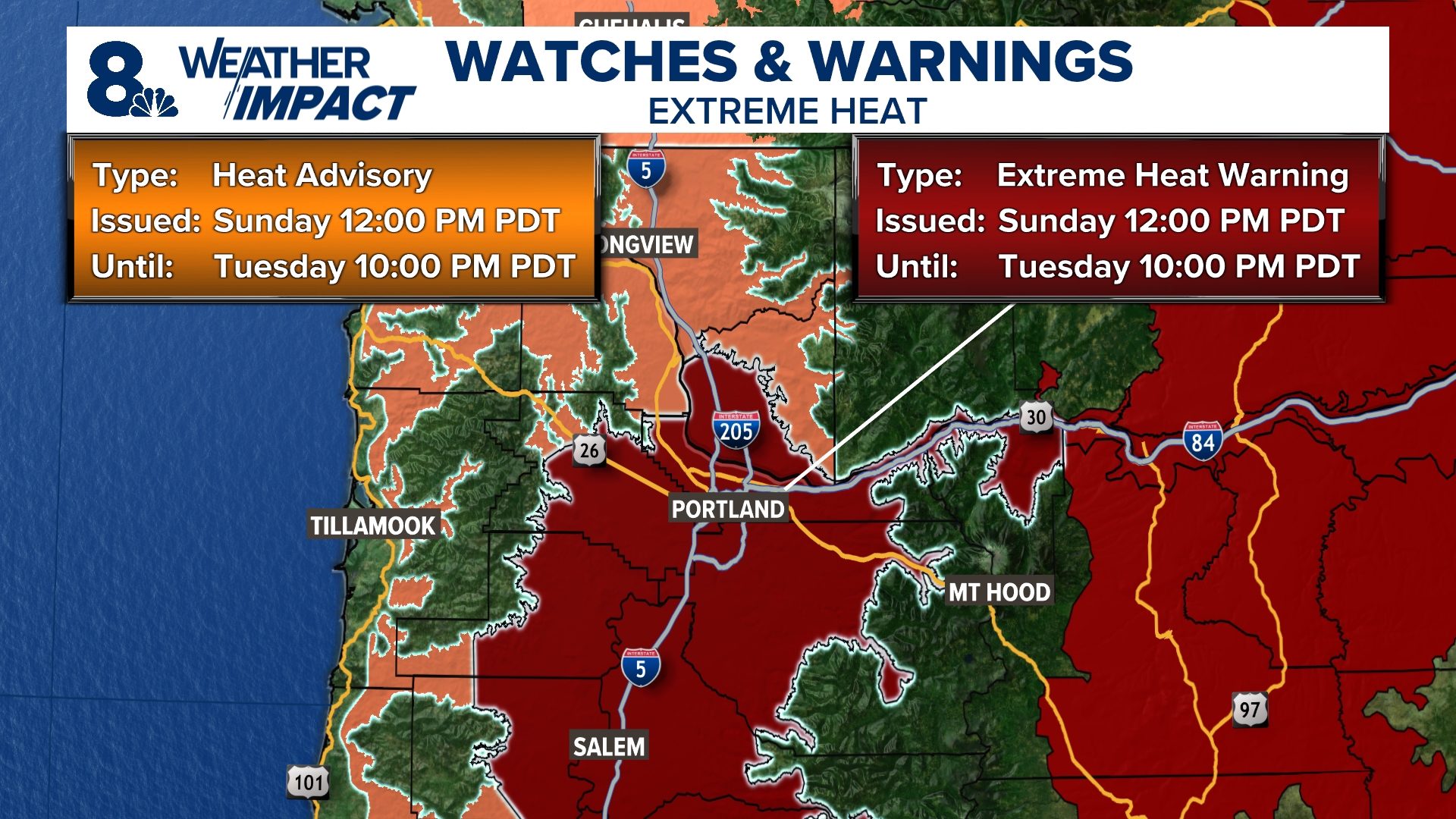 Portland heat wave: Highs in upper-90s again Tuesday | kgw.com