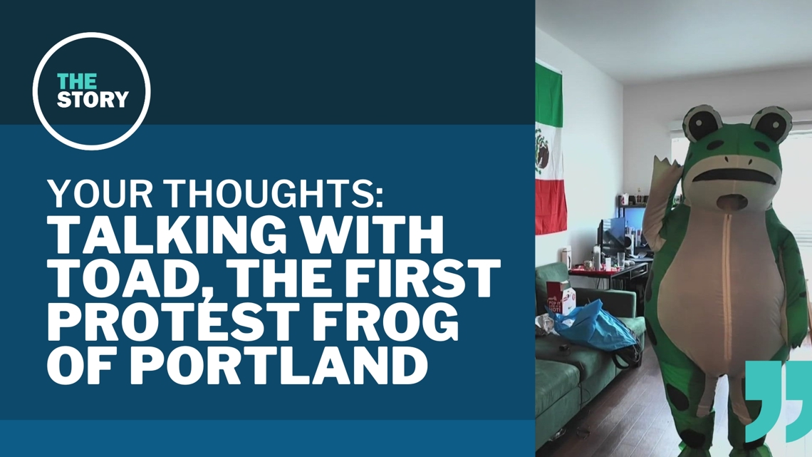 Inside the inflatable suit of Portland's famous protest frog | Your ...