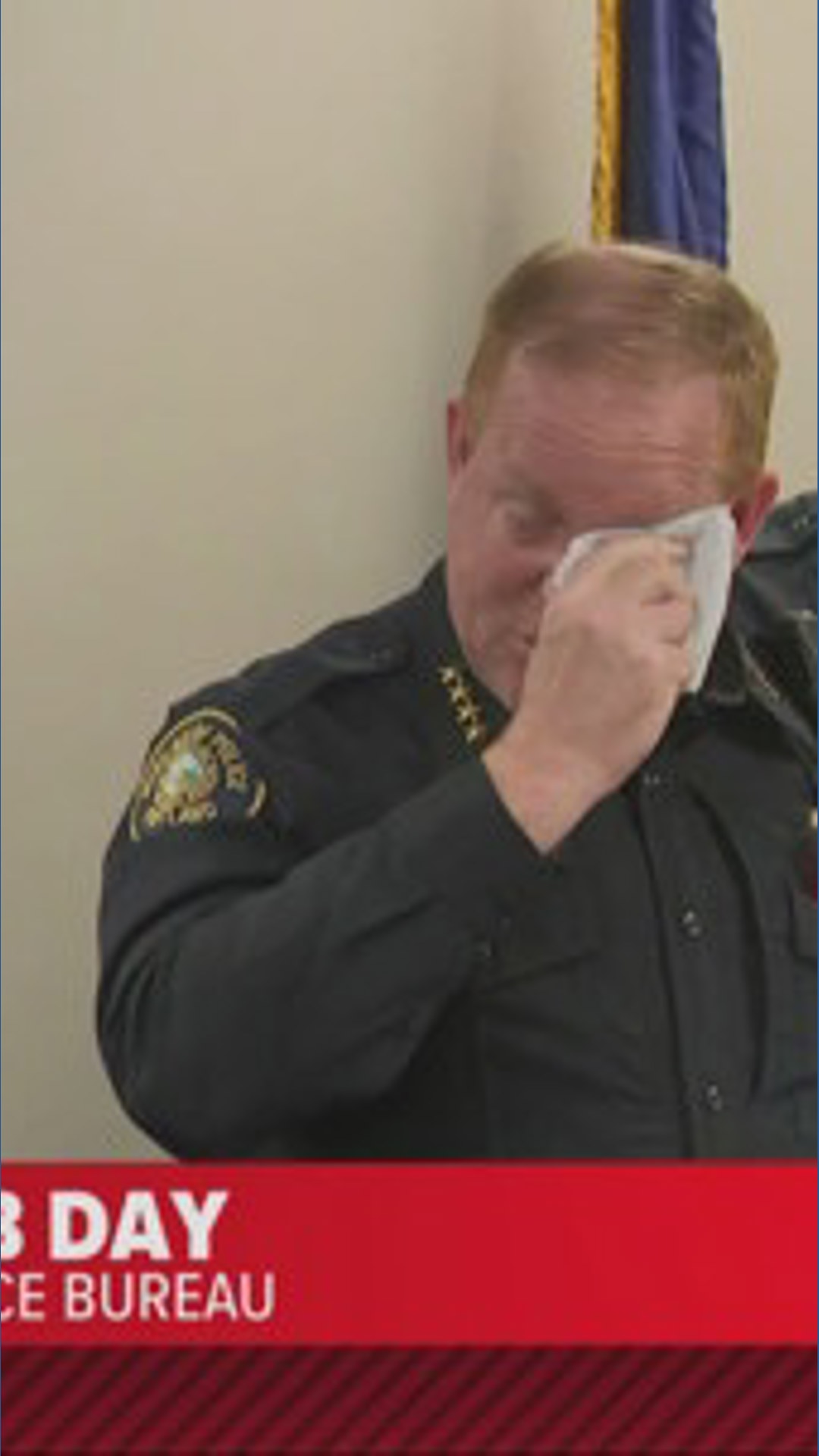 Police chief wipes away tears while warning against victim blaming in ...
