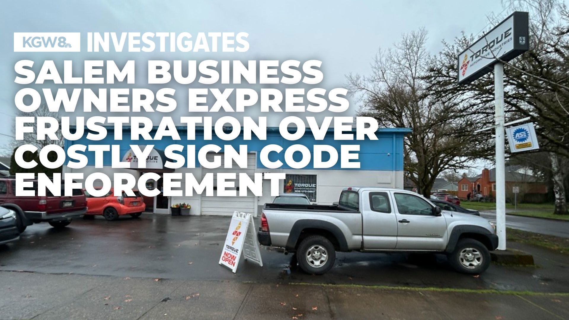 Salem small business owners clash with city over sign enforcement | kgw.com