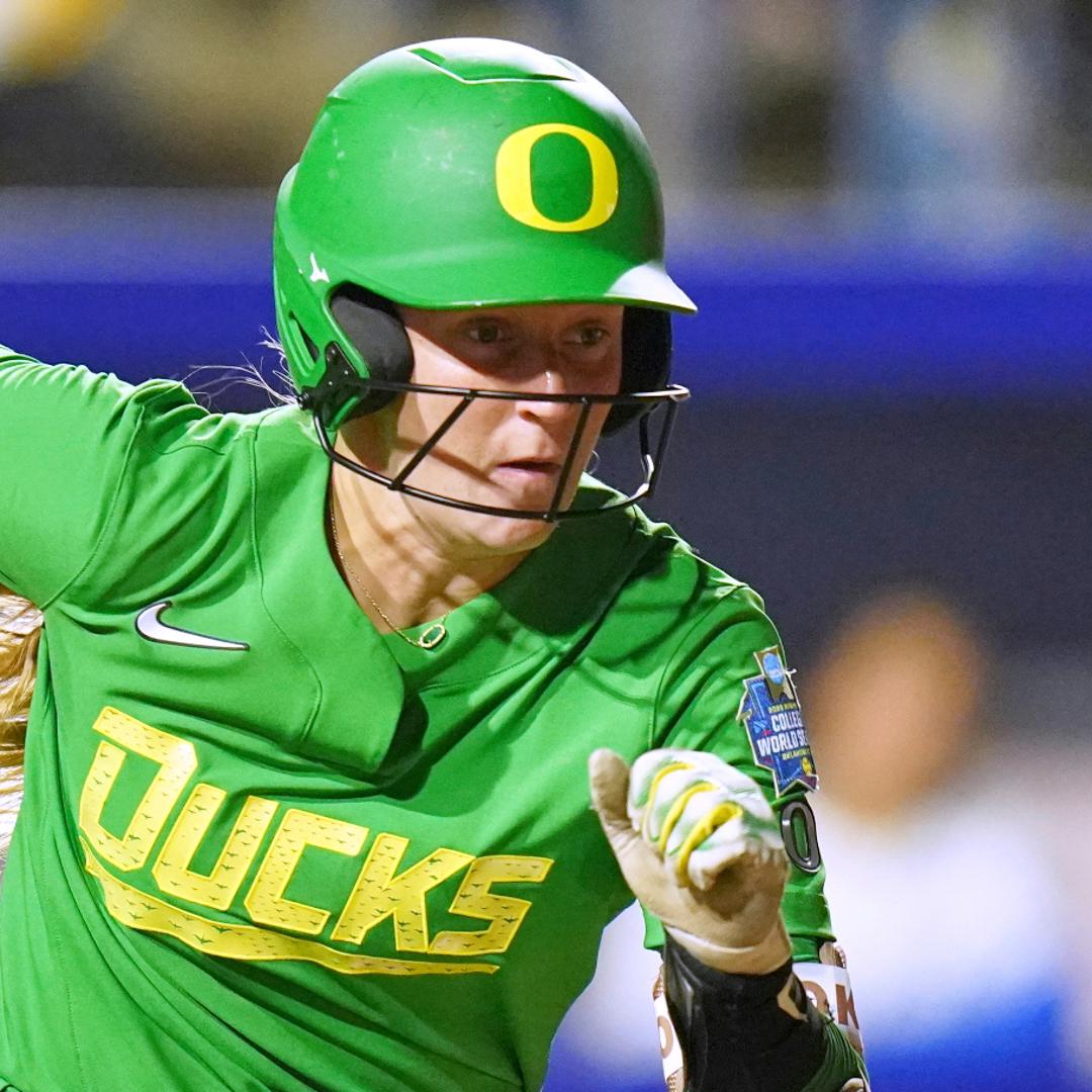 Freak pitch strikes airborne clod, and Oregon softball catcher pays ...