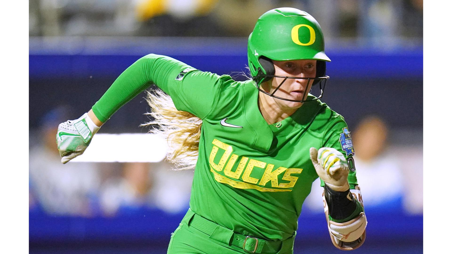 Freak pitch strikes airborne clod, and Oregon softball catcher pays ...