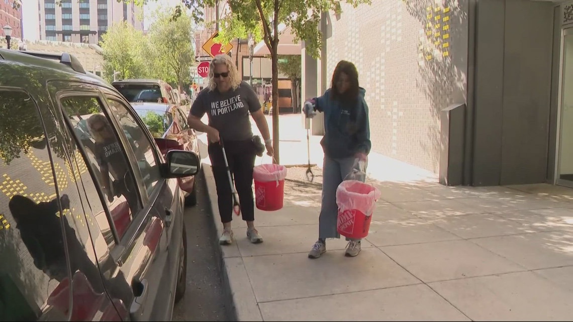 Hundreds of volunteers descend on downtown Portland for cleanup day ...