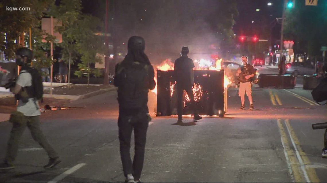 Police declare riot in Portland, make 16 arrests | kgw.com