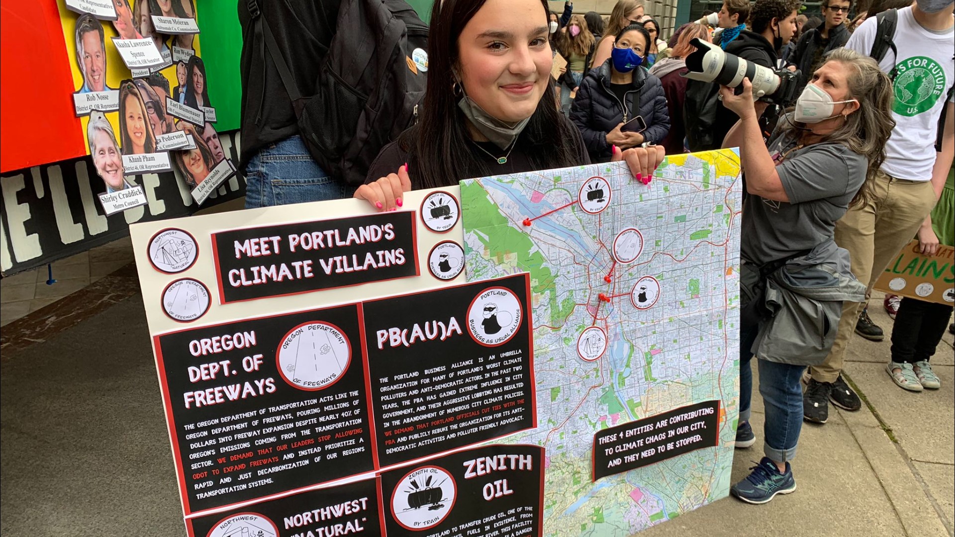 Hundreds of Portland students walk out for climate justice rally | kgw.com