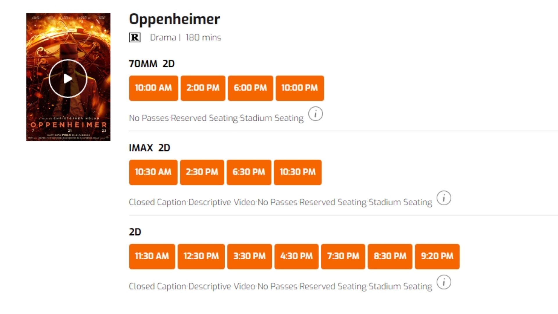 No, there are no IMAX 70mm screenings of Oppenheimer in Portland | kgw.com