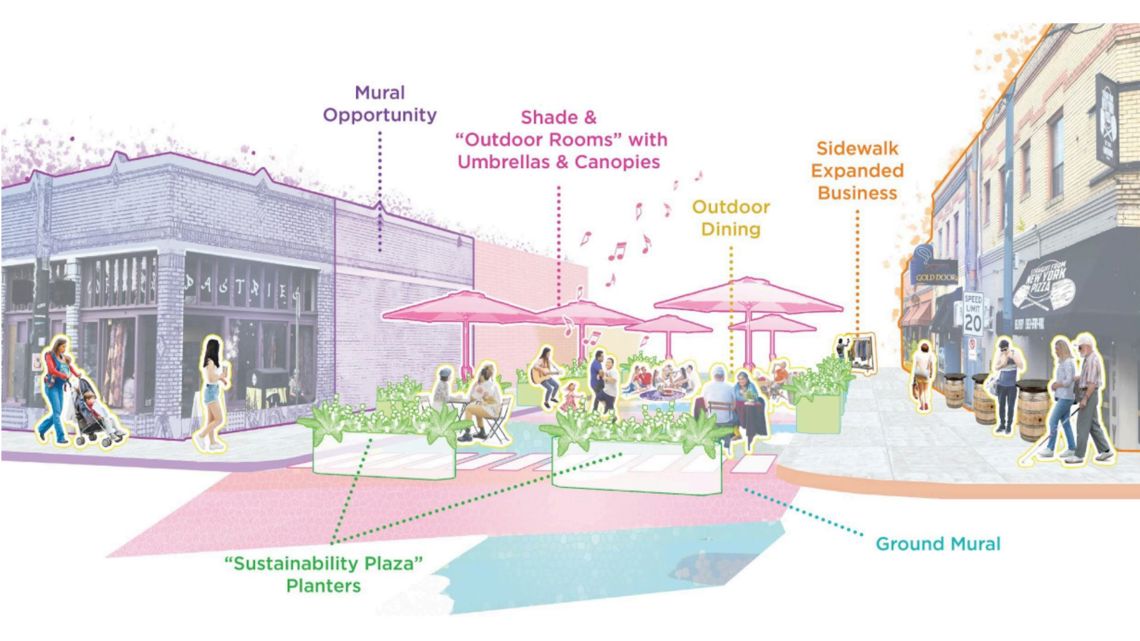 Pedestrian plaza to open in May on Hawthorne Boulevard in Portland ...