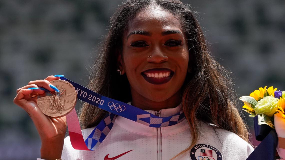 Olympian Raevyn Rogers lands in Portland with bronze medal | kgw.com