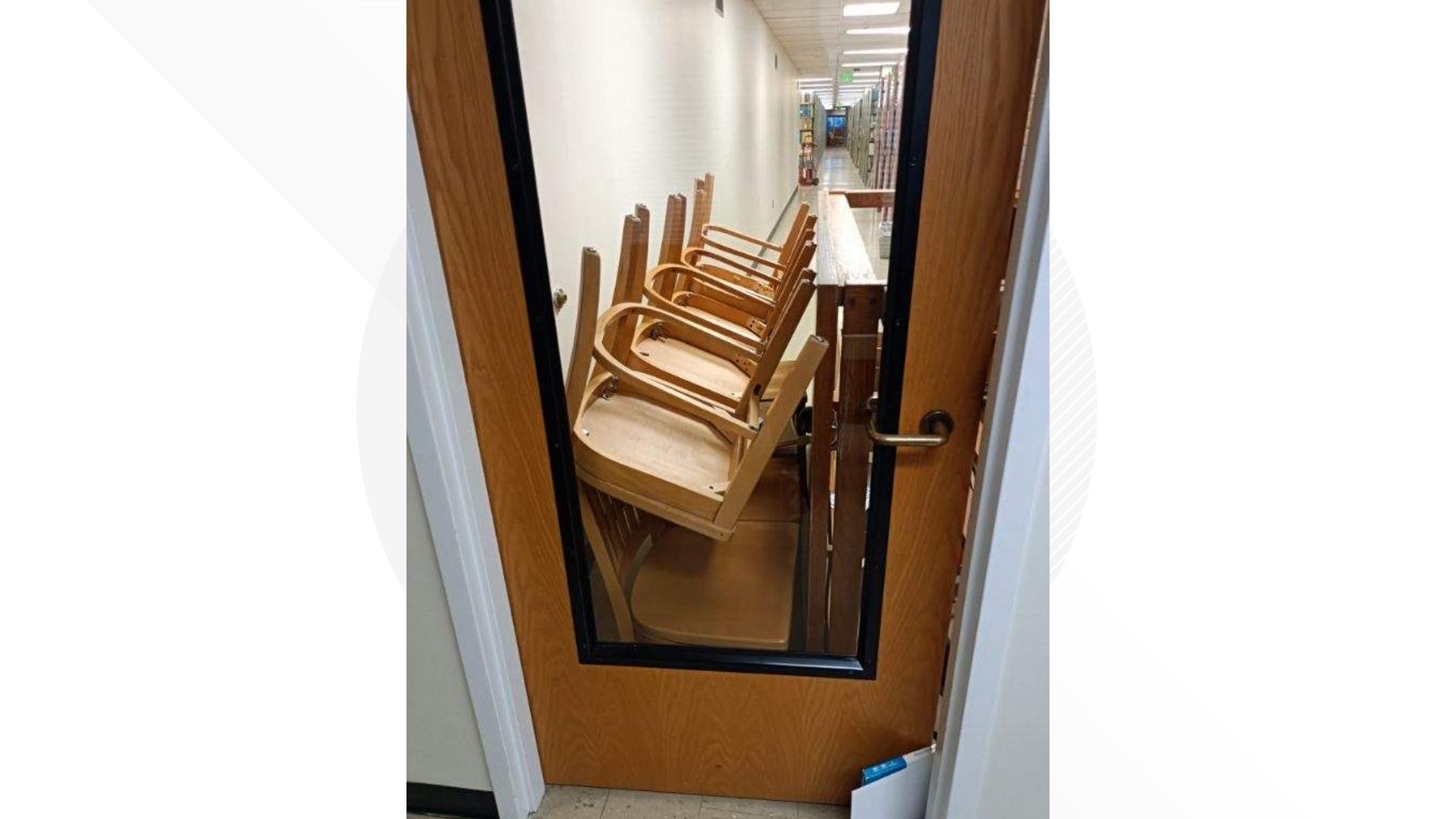 Photos: Damage visible in protester-occupied PSU library | kgw.com