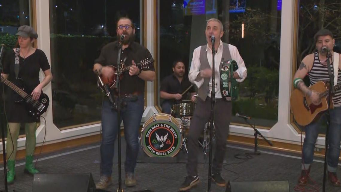 Irish rock bank Sean Daly & The Shams performs for St. Patrick's Day ...