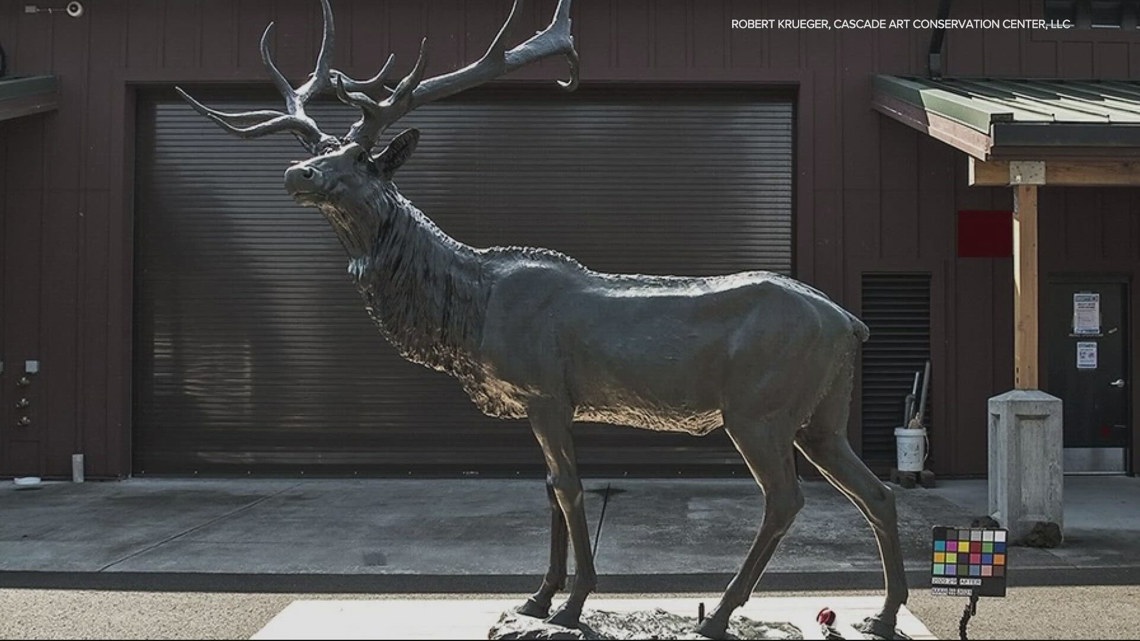 Thompson elk statue in Portland returns summer 2025 | kgw.com