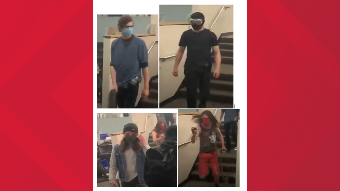 Photos: Suspects in Multnomah County Justice Center riot fire | kgw.com
