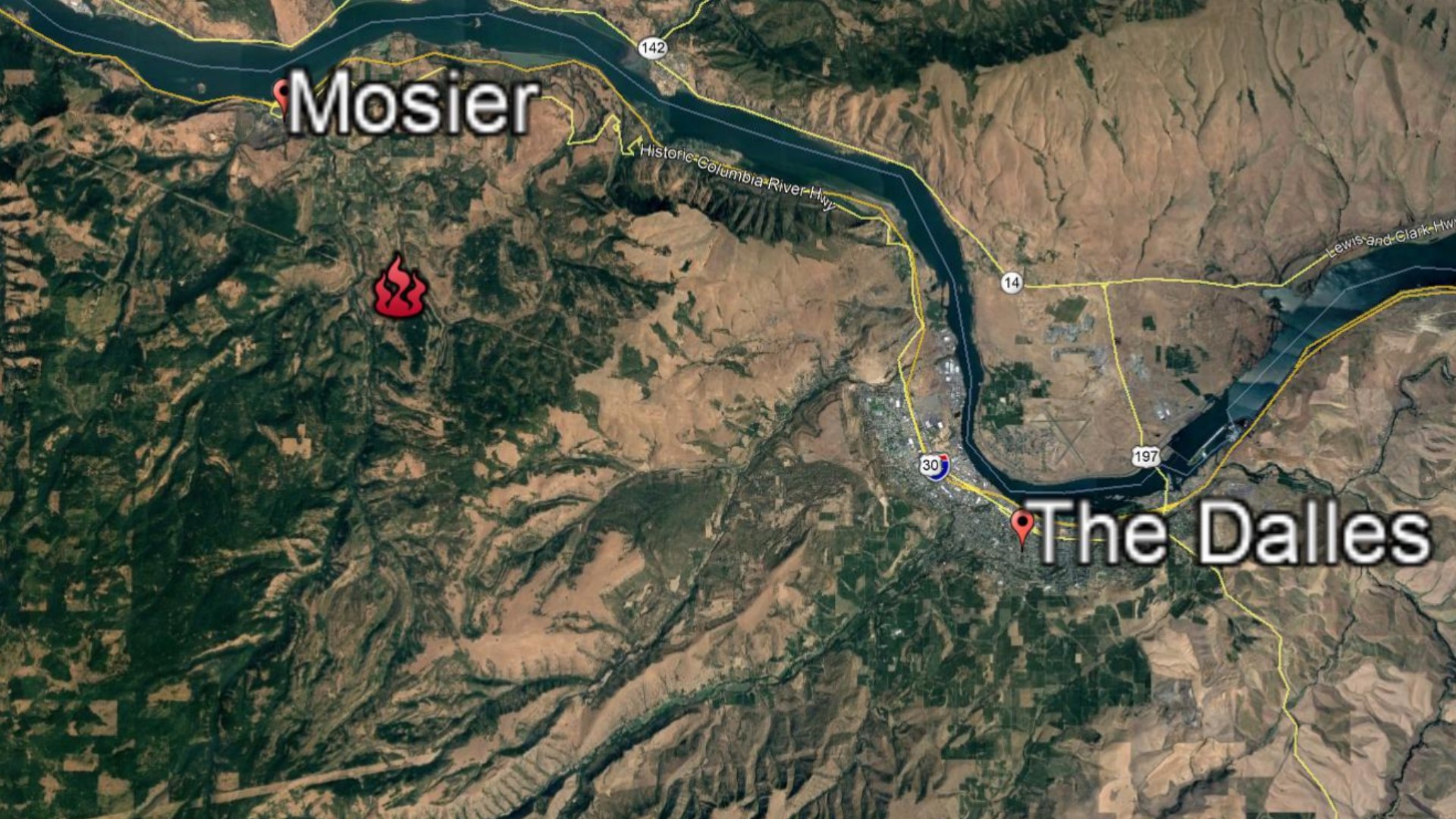 Wildfire spreads near Mosier in Oregon's Columbia River Gorge | kgw.com