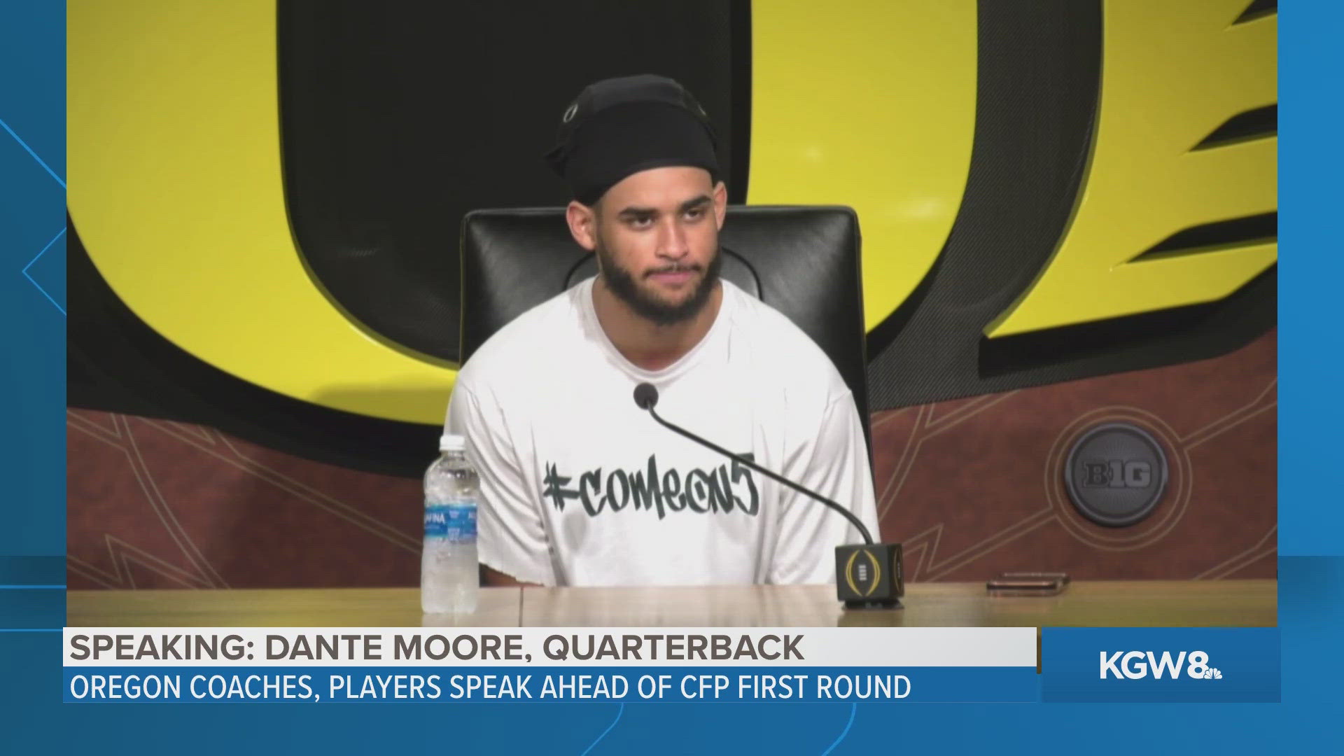 Ducks QB Dante Moore speaks ahead of CFP first round matchup | kgw.com