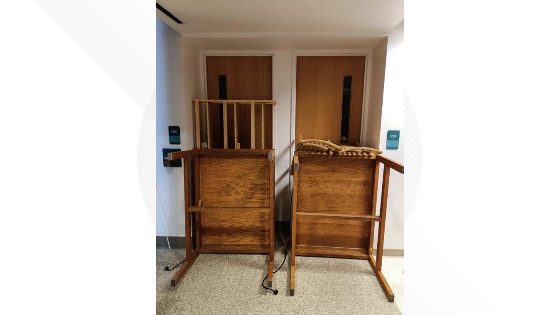 Photos: Damage visible in protester-occupied PSU library | kgw.com