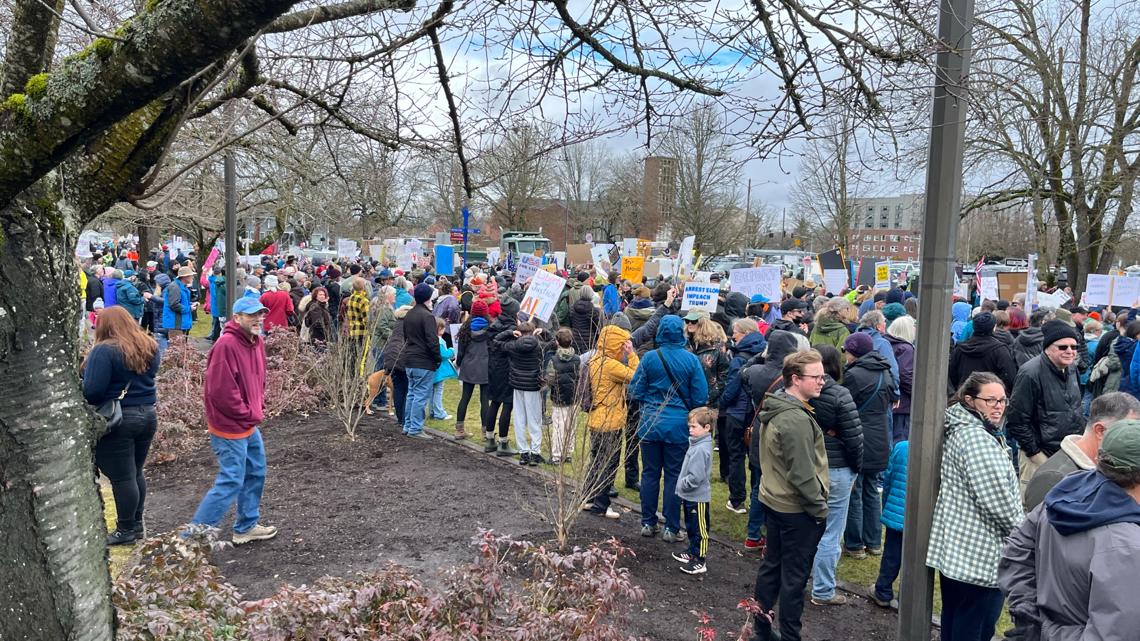 Protests against Trump and Musk held in Portland, Vancouver, Salem ...