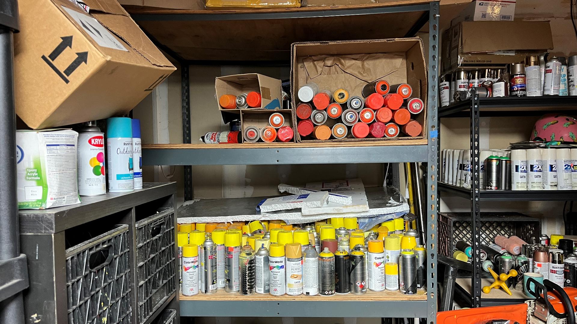 1,500 spray paint cans seized at Portland graffiti vandal's home | kgw.com