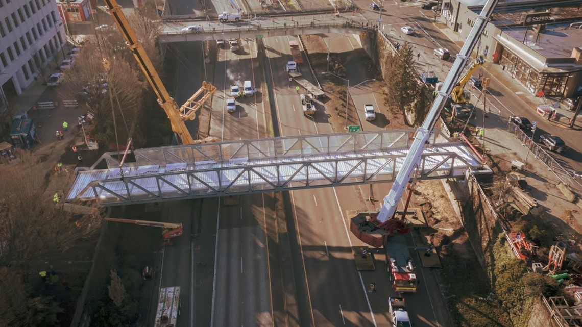 New pedestrian bridge over I-405 in NW Portland opens June 4 | kgw.com