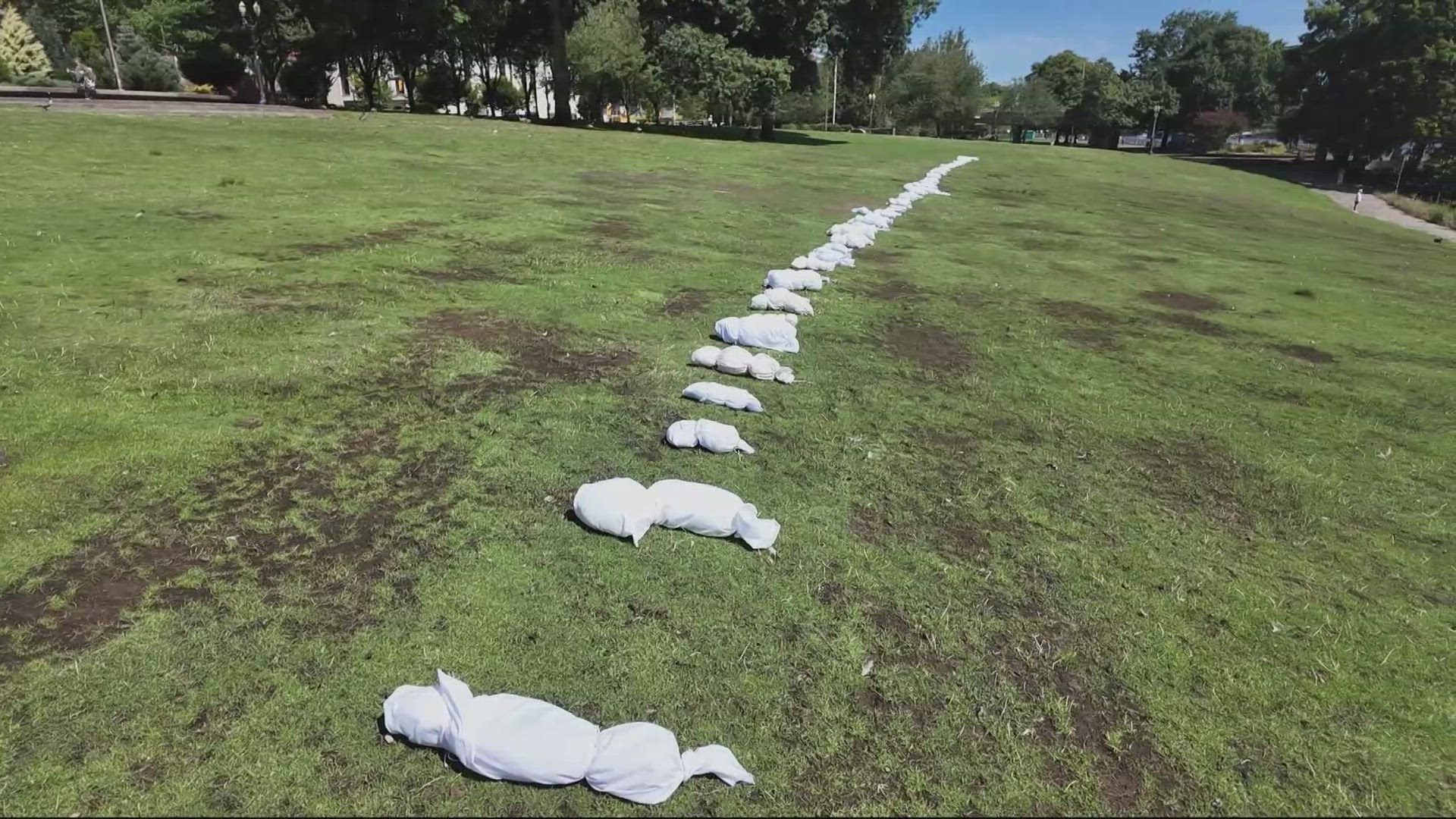 Portland waterfront art installation brings attention to Gaza ...