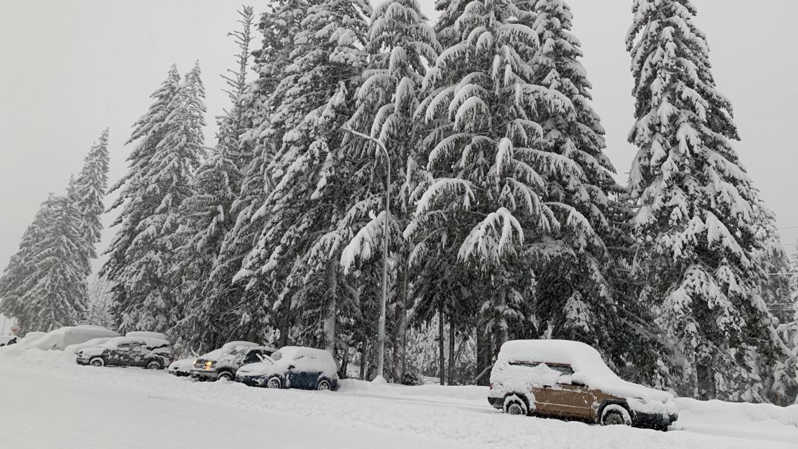 Snow in Oregon: Hood River 3-5 inches, Cascades up to 2 feet | kgw.com