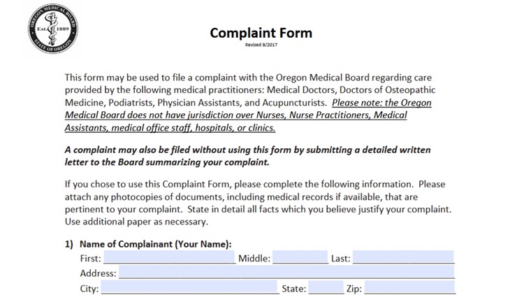 How to file a complaint about your doctor | kgw.com