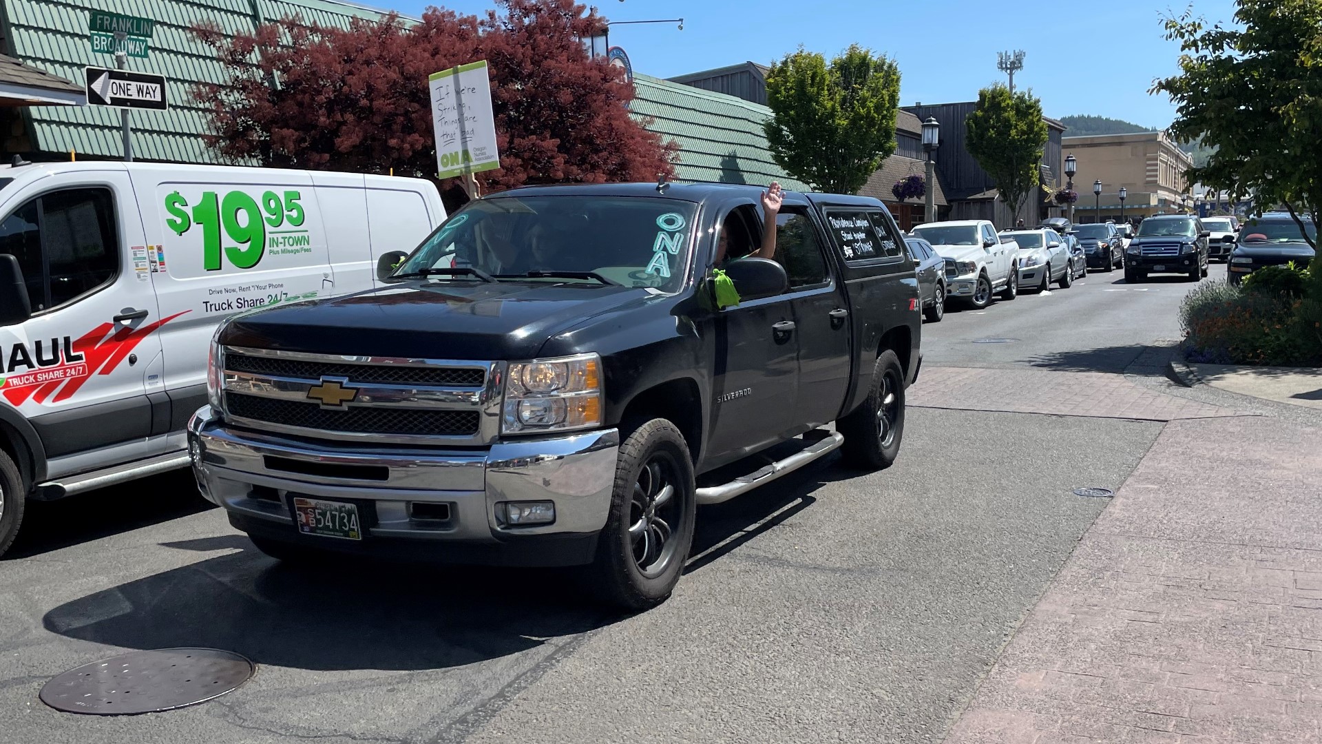 Nurses picket outside Providence Seaside on third day of strike | kgw.com
